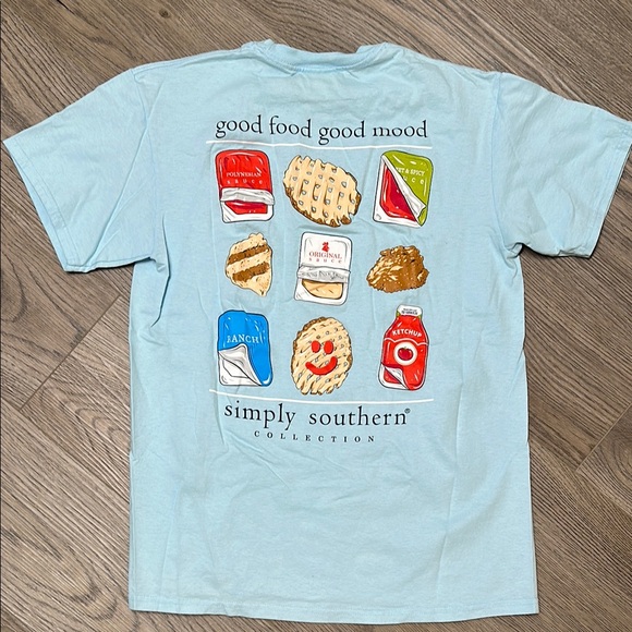Simply Southern | Tops | Simply Southern Blue Graphic Tshirt | Poshmark